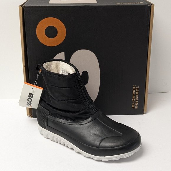 Bogs | Shoes | Bogs Casual Winter Zip Boots Black Womens 7 M | Poshmark